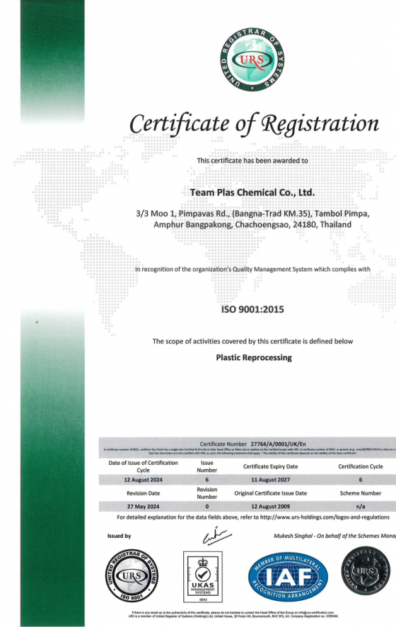 Certificates - TEAMPLAS GROUP CO., LTD